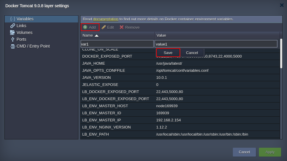 Container Environment Variables - Jagoan Cloud Container Environment Variables - Jagoan Cloud