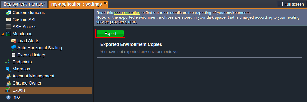 Export Environment - Jagoan Cloud
