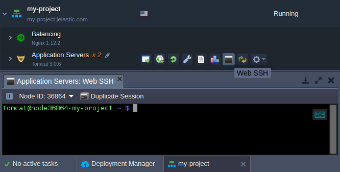 SSH Access via Web Browser - Jagoan Cloud